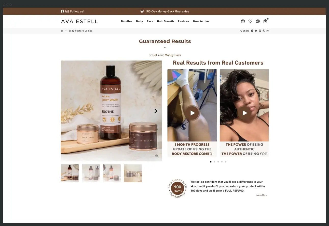 How Ava Estell increased their conversion rate by +12% with Videowise